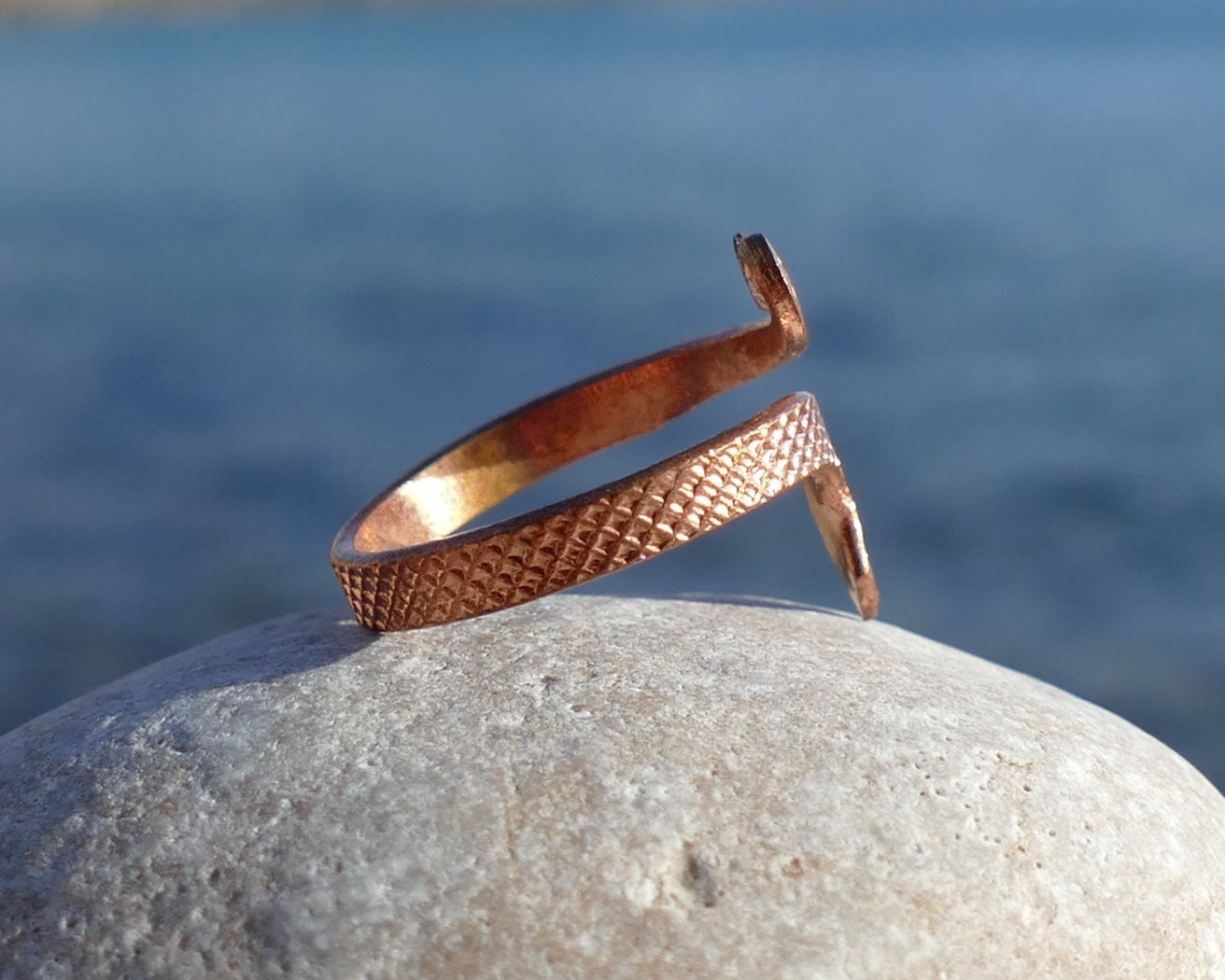 Snake Ring Copper Ring Snake Copper Ring Adjustable Ring | Etsy