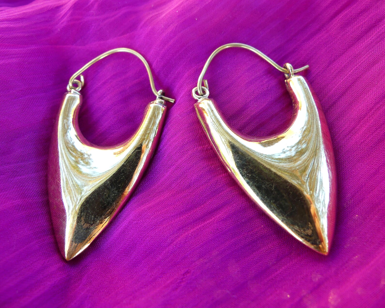 Goddess Earrings Golden Earring Sterling Brass Earring - Etsy