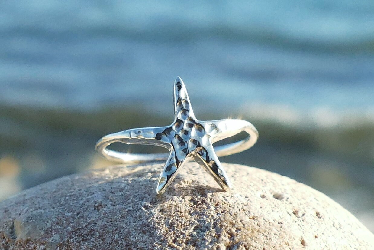 Silver Ring for Woman Star Ring Star Silver Ring Gift for - Etsy