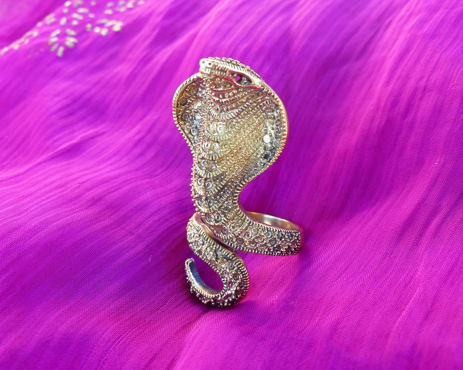 Cobra ring big snake ring sterling brass ring big serpent | Etsy