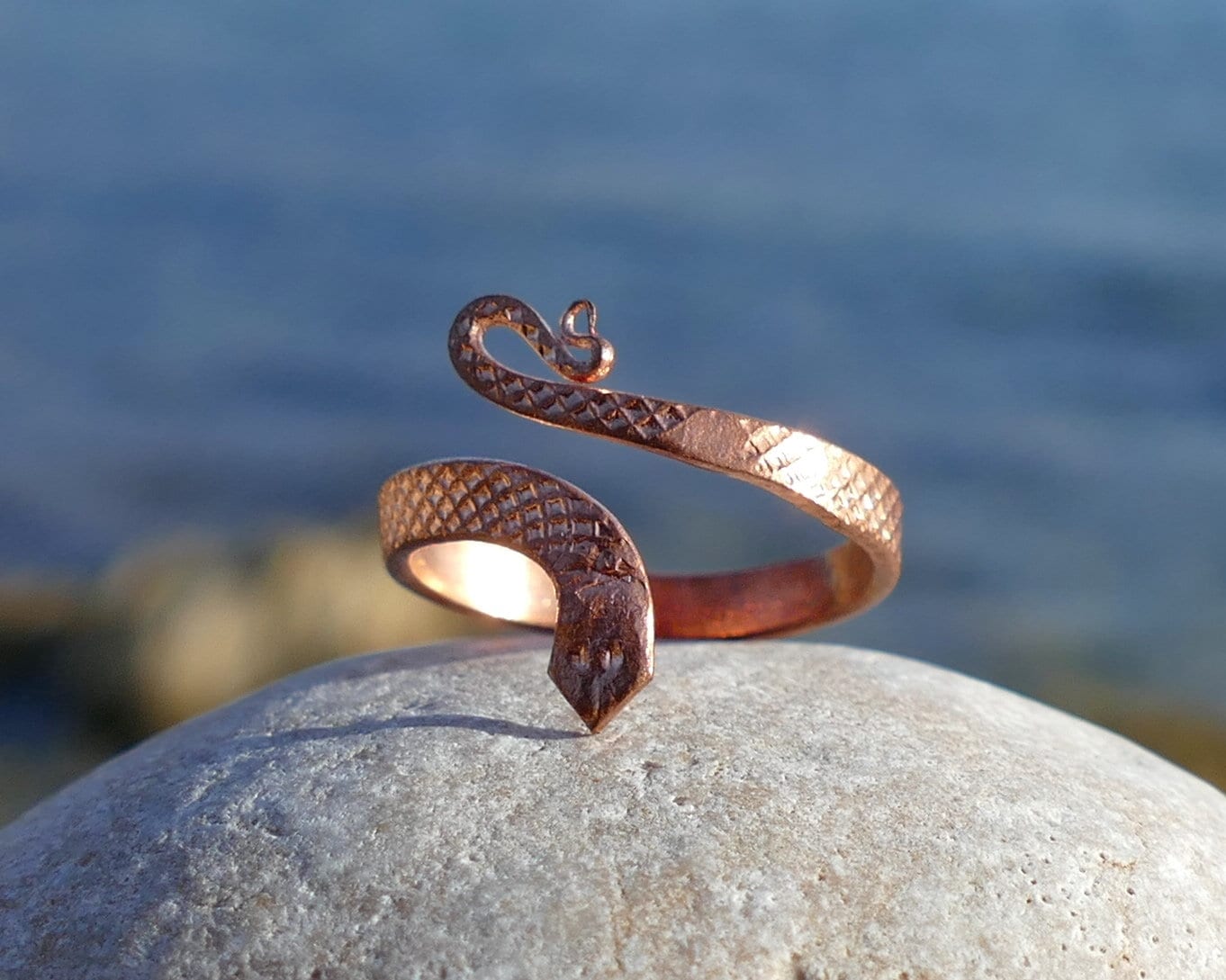 Snake Ring Copper Ring Snake Copper Ring Adjustable Ring - Etsy
