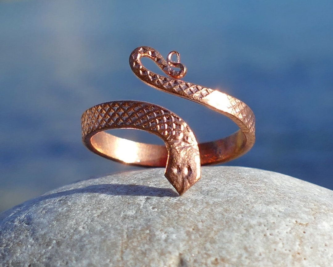 Snake Ring, Copper Ring, Snake Copper Ring, Adjustable Ring, Snake ...