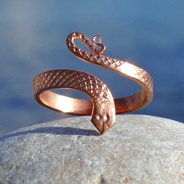 Copper Snake Ring - Etsy