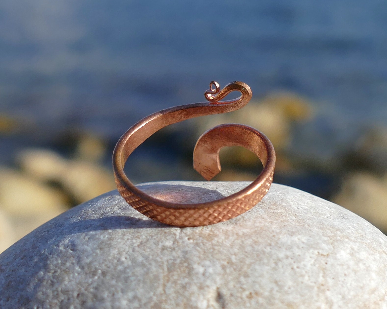 Snake Ring Copper Ring Snake Copper Ring Adjustable Ring - Etsy