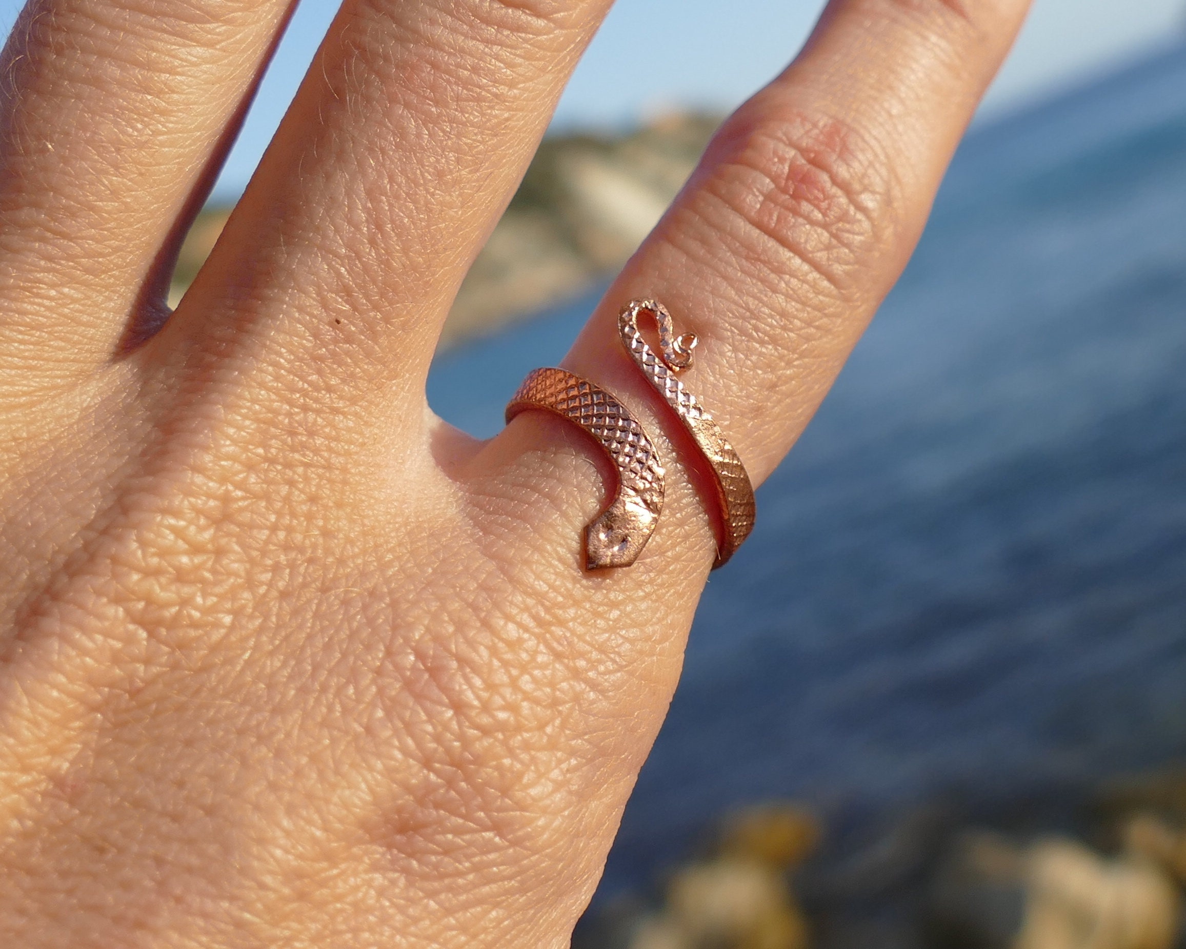 Snake Ring Copper Ring Snake Copper Ring Adjustable Ring | Etsy