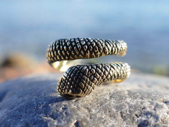 Brass Ring Snake Brass Ring Snake Design Ring for Woman | Etsy