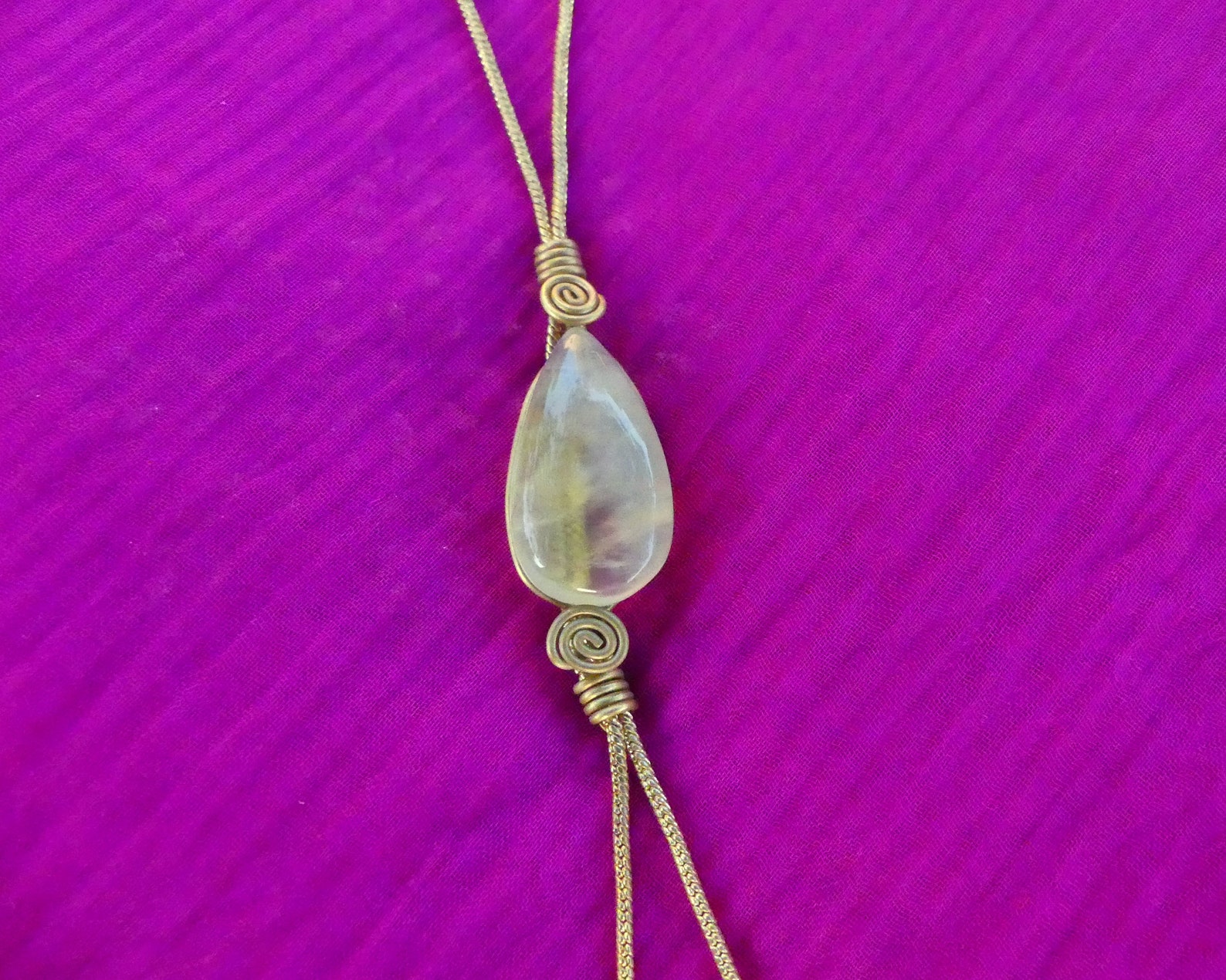 Special Anklet With Green Gem, Golden Ankle Brace, Prehnite Anklet ...