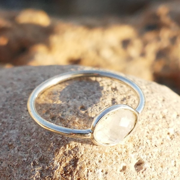 Sterling Silver Rings Small Stone - Etsy
