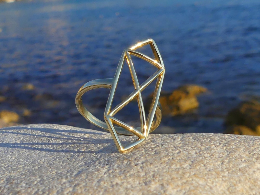 Symbol Ring, Golden Symbol Ring, Sterling Brass Ring, Cross Ring ...