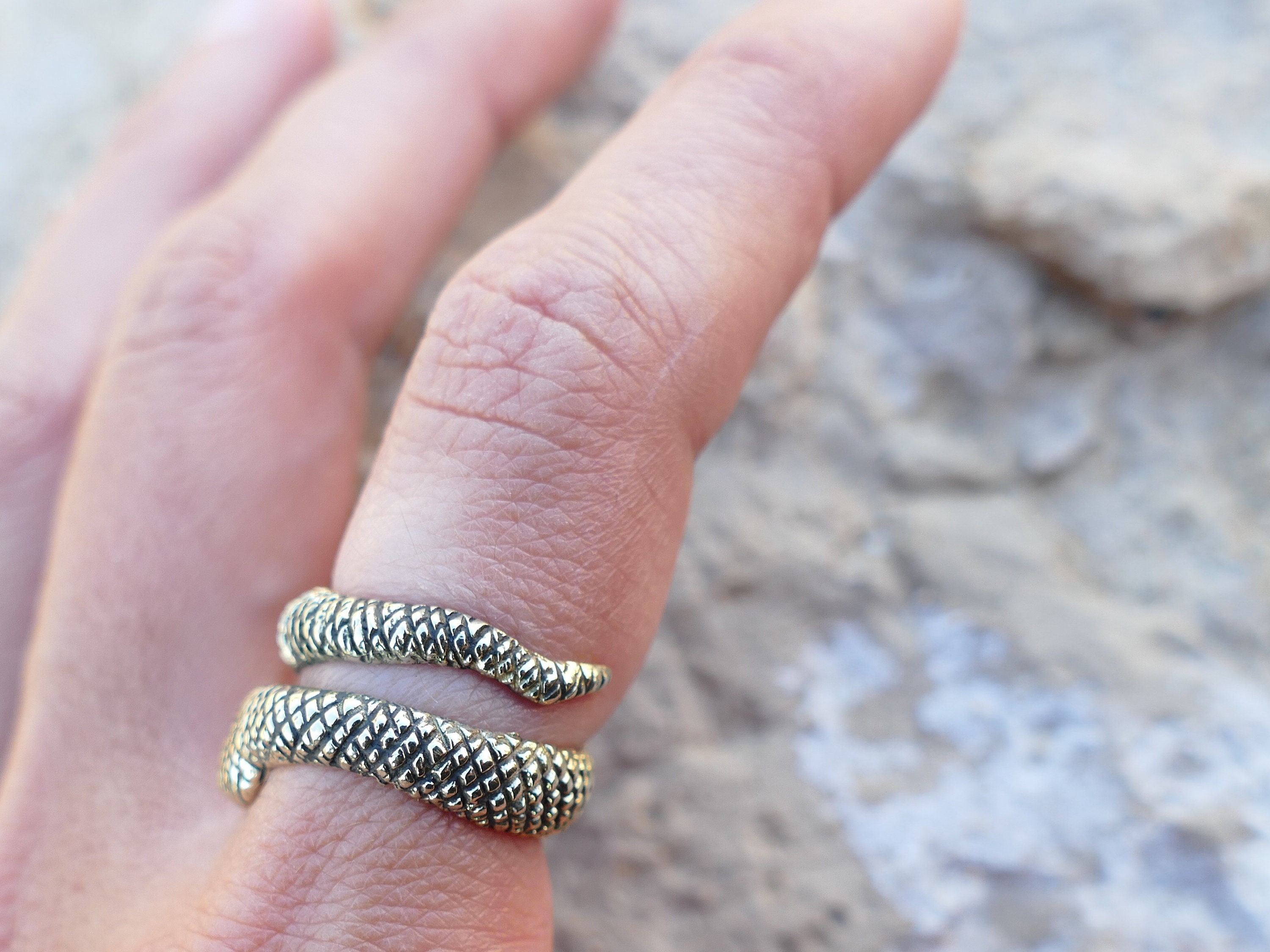 Brass Ring Snake Brass Ring Snake Design Ring for Woman | Etsy