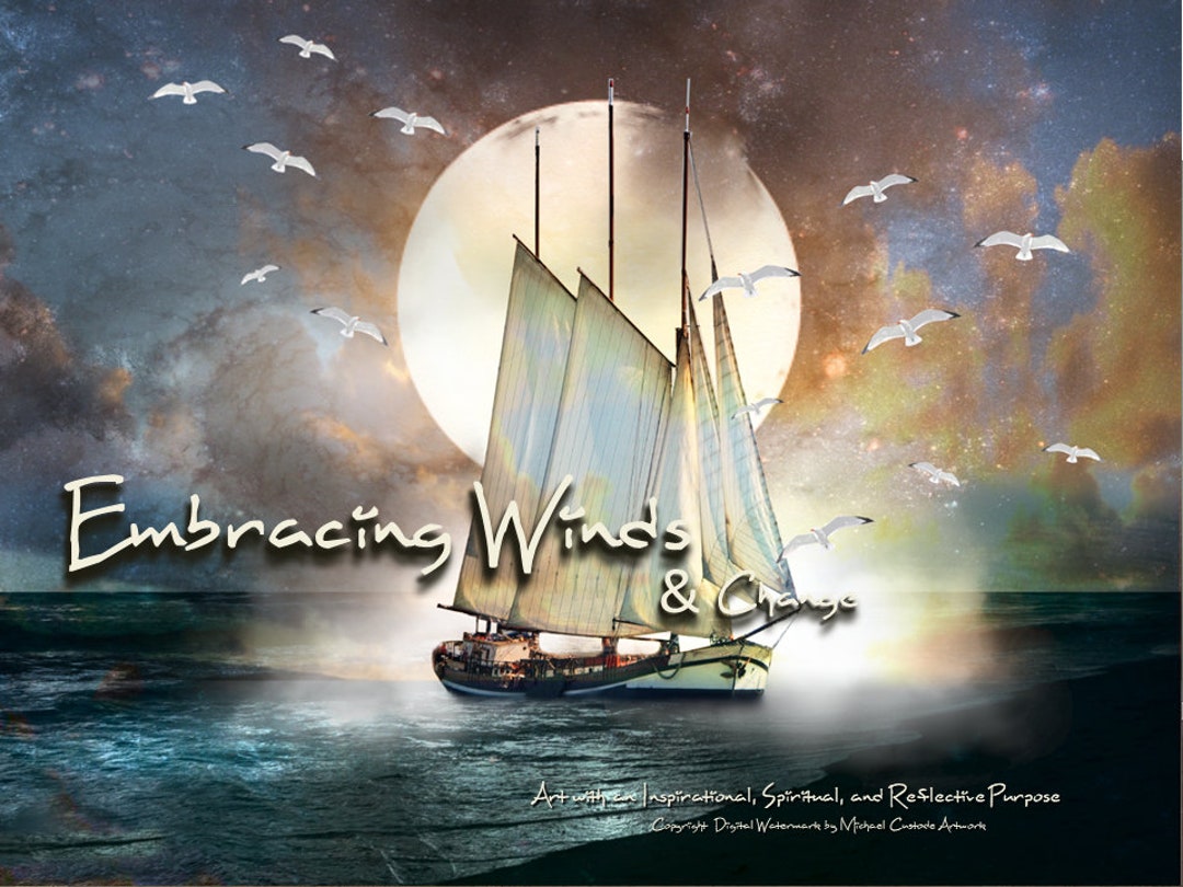 Embracing Winds & Change Featuring a Boat Sailing Under the Moon ...