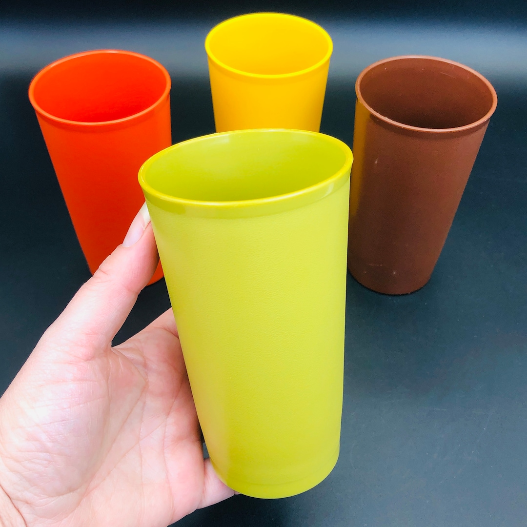 70s Tupperware Stackable Tumblers Harvest Series, Set of 4 Camping ...