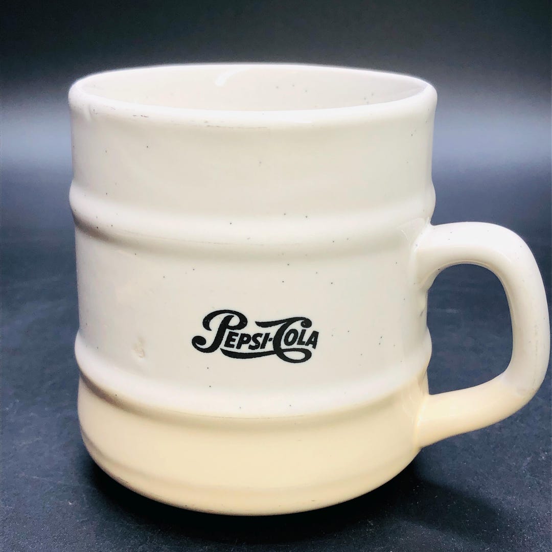 80s PEPSI COLA Logo Ironstone Coffee Mug, Vintage Advertising Promo ...
