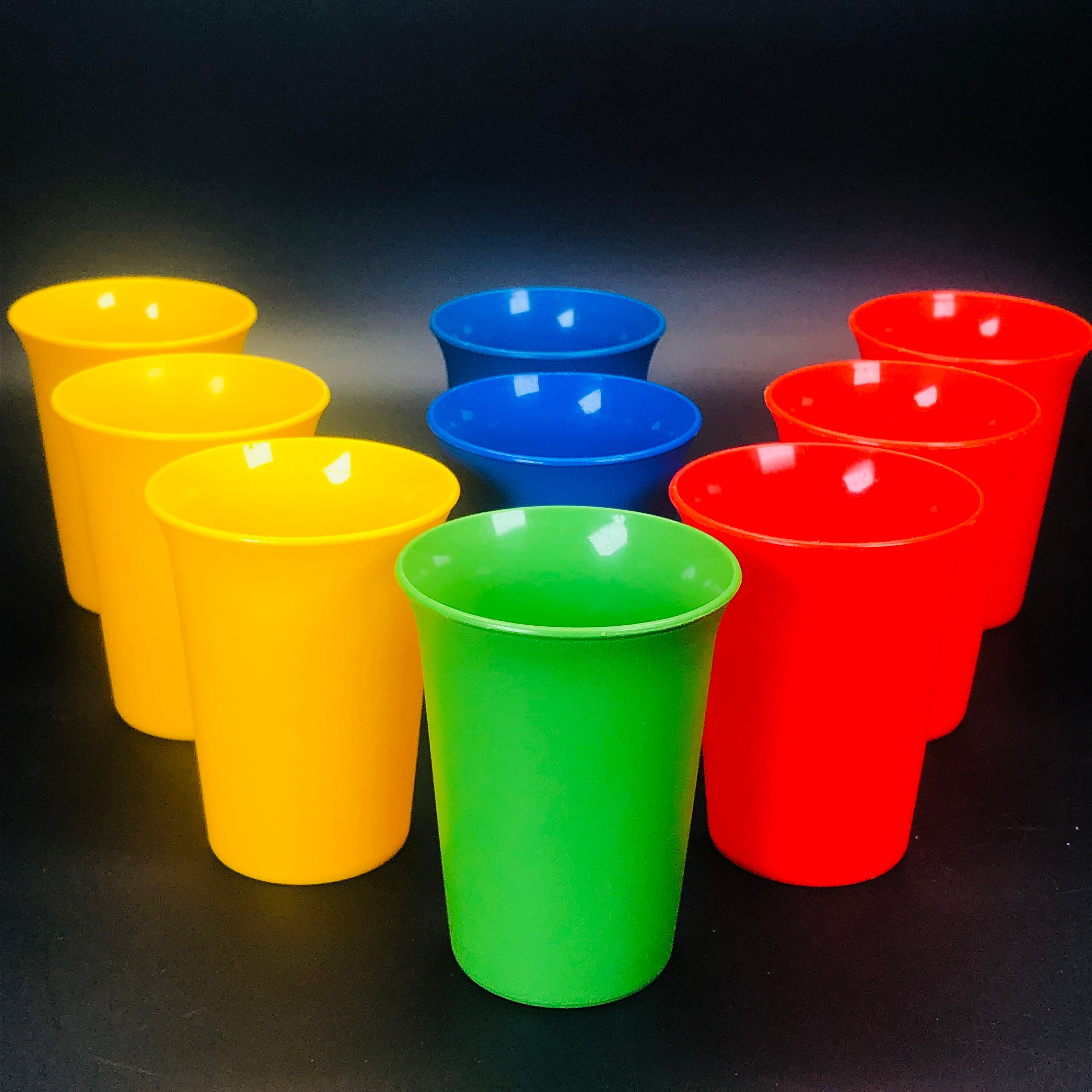 70s Tupperware Stackable Juice Cups, Lot of 9 Kids Tumblers, Camping ...
