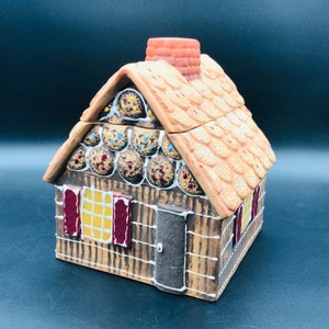 Enesco Gingerbread House Cookie Jar Vintage Ceramic Holidays - Etsy