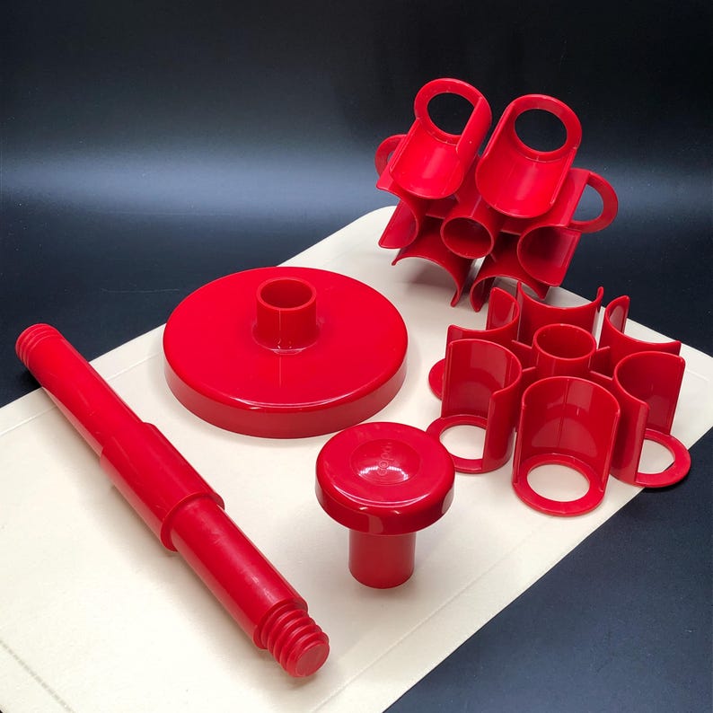 Vintage 80s COPCO MODSTYLE Red Spinner Revolving Spice Rack With ...