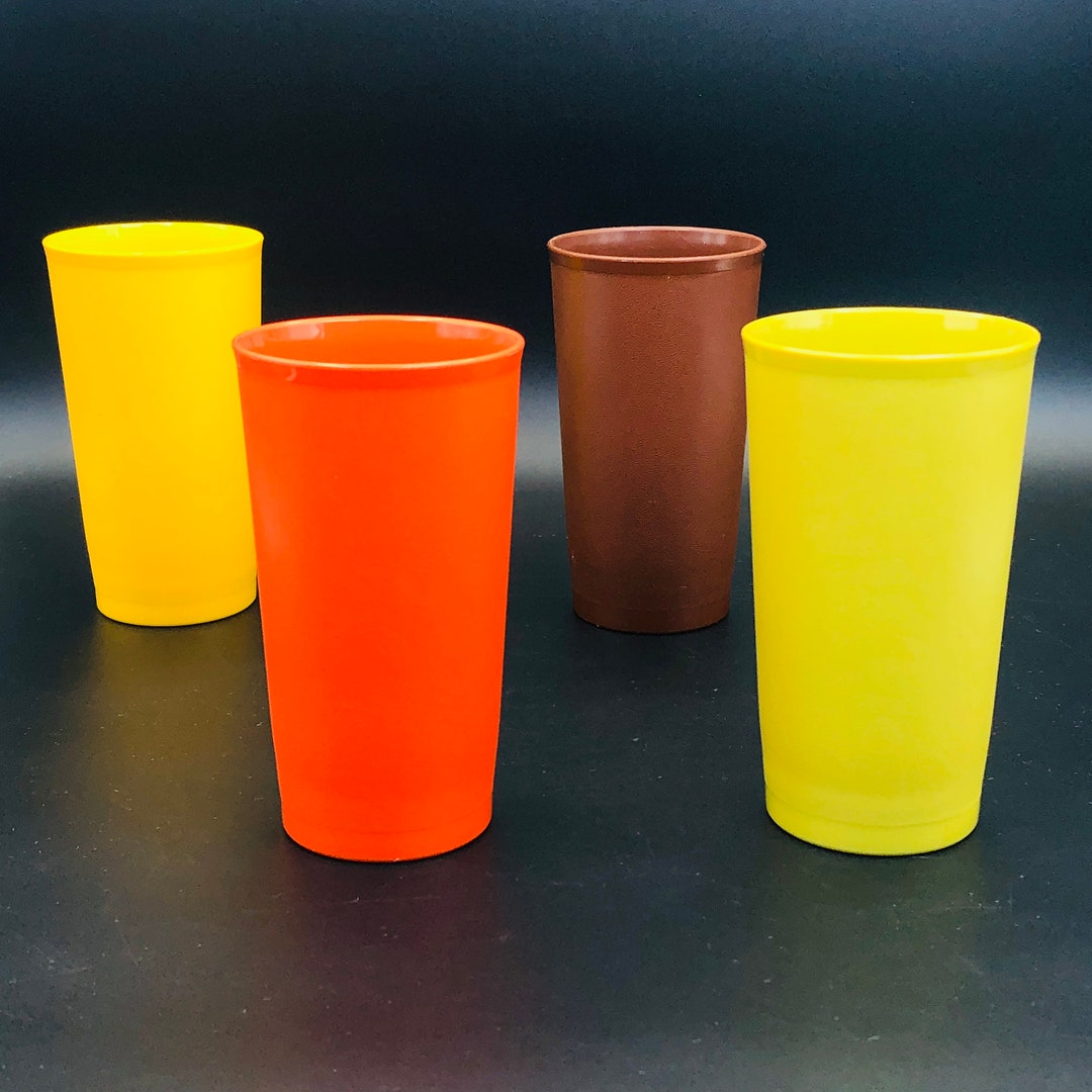 70s Tupperware Stackable Tumblers Harvest Series, Set of 4 Camping ...