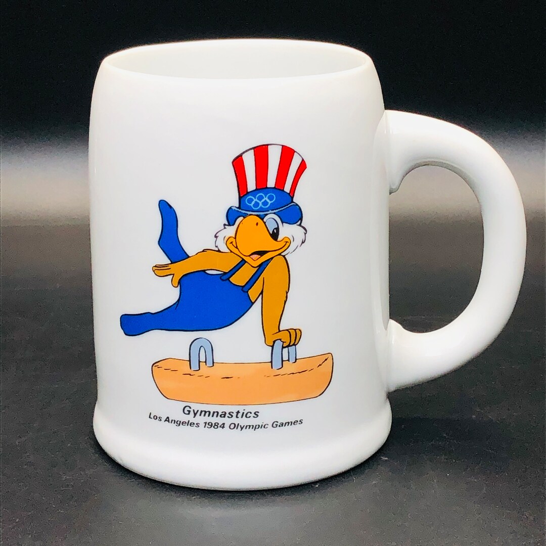 1984 Uncle Sam Eagle Los Angeles Olympic Games Men Gymnastics Coffee ...