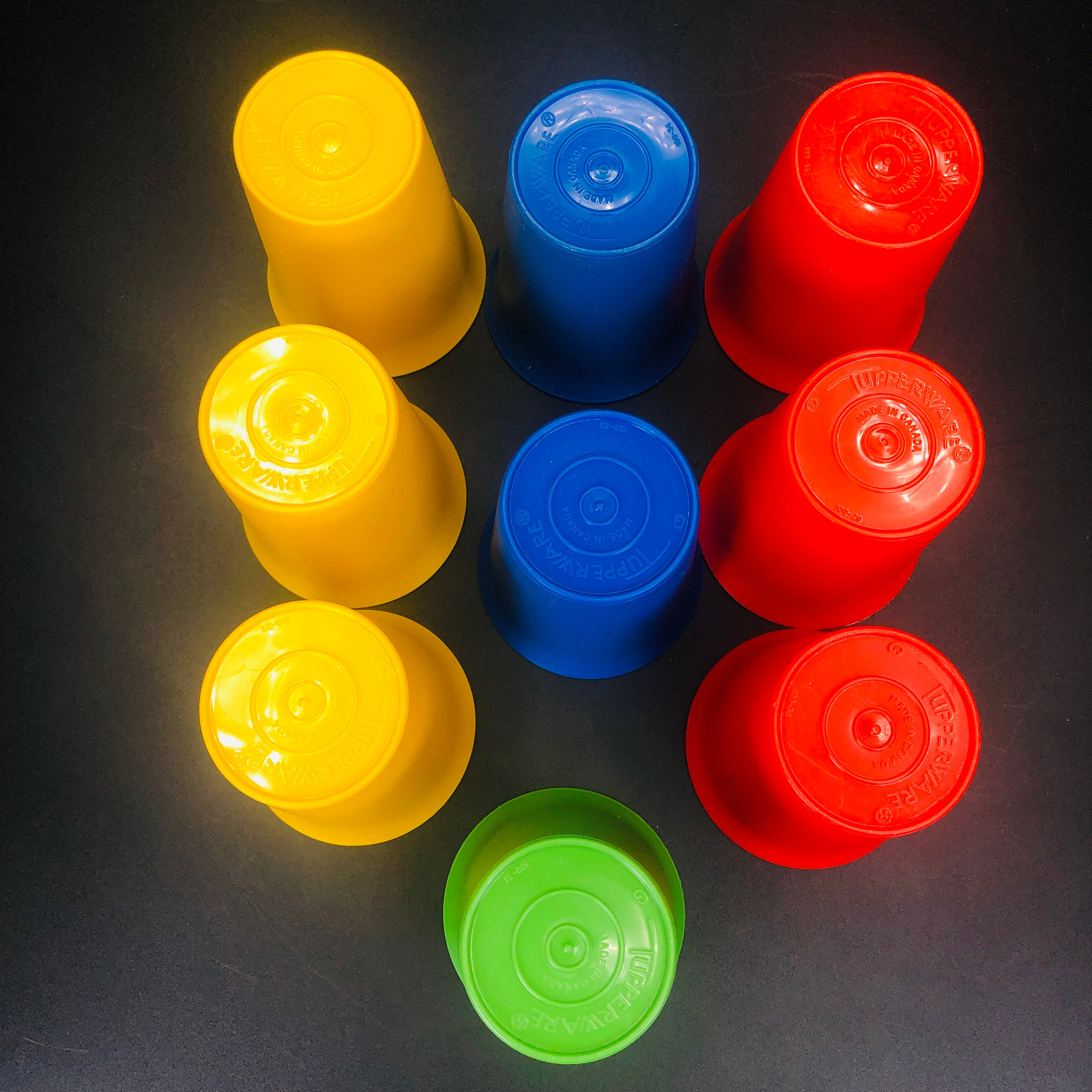 70s Tupperware Stackable Juice Cups, Lot of 9 Kids Tumblers, Camping ...