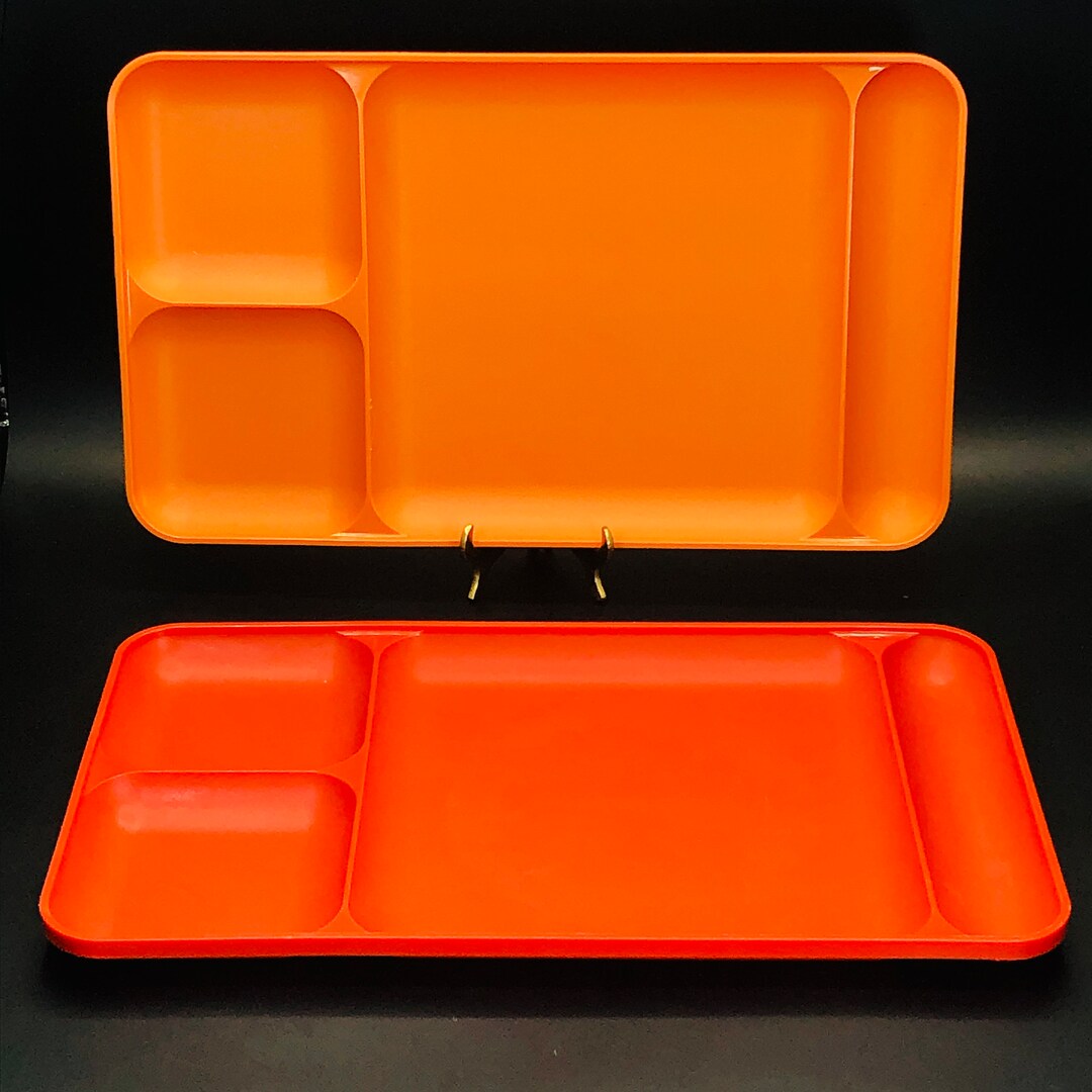 70s Tupperware Stackable Divided Tray Harvest Series, Set of 2 TV ...