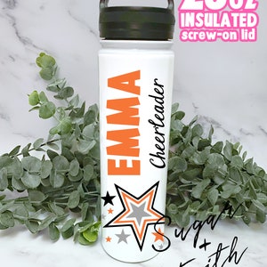 Cheerleader Water Bottle Cheerleading Team Water Bottle Cheerleading ...