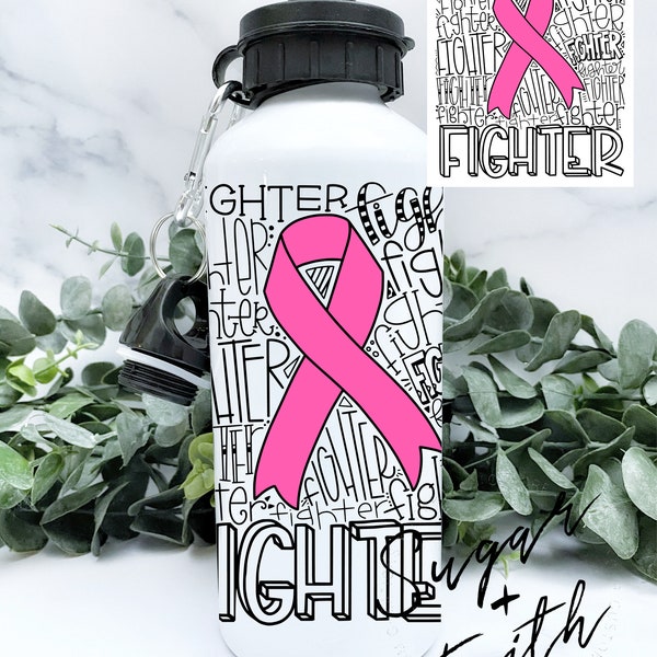Breast Cancer Awareness Water Bottle - Etsy