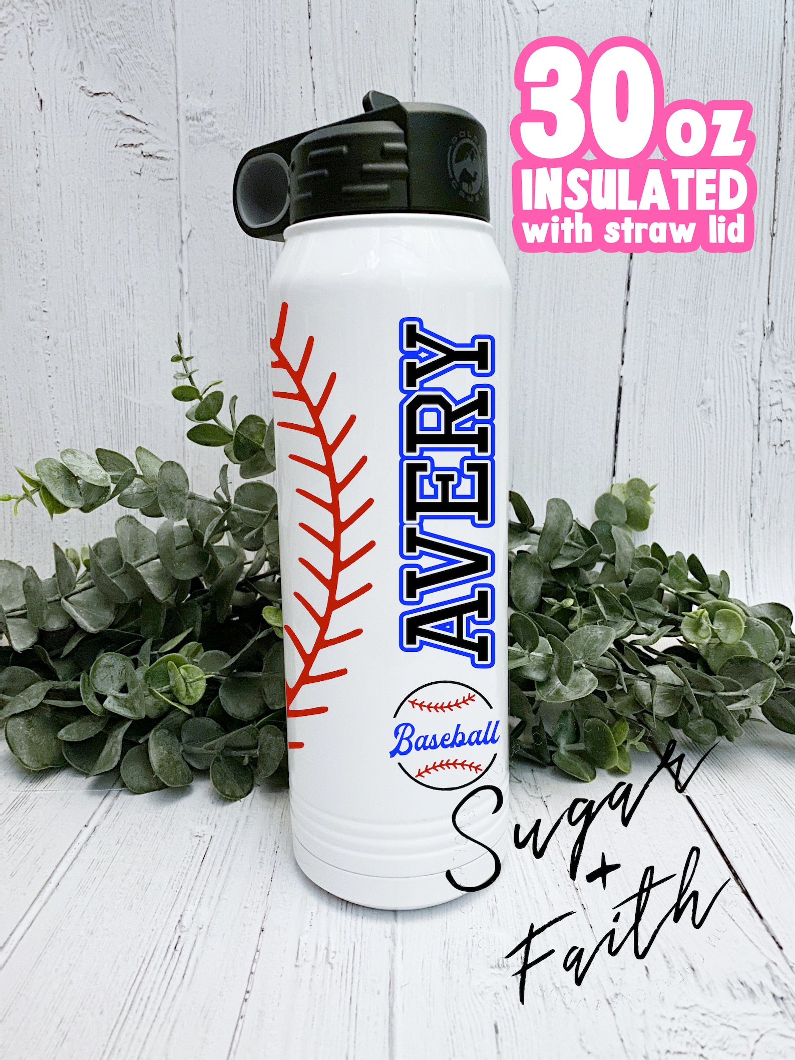 Baseball Water Bottle Team Gift Aluminum Stainless Steel - Etsy