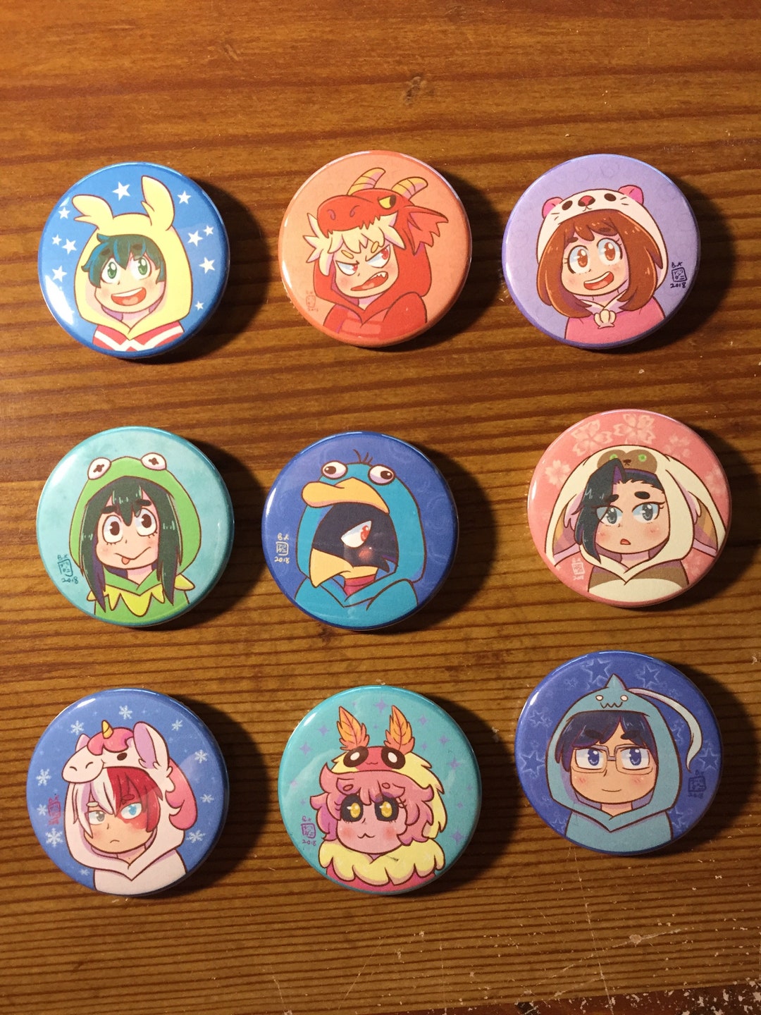 Highschool Heroes Anime Inspired Pinback Buttons - MADE TO ORDER - Etsy