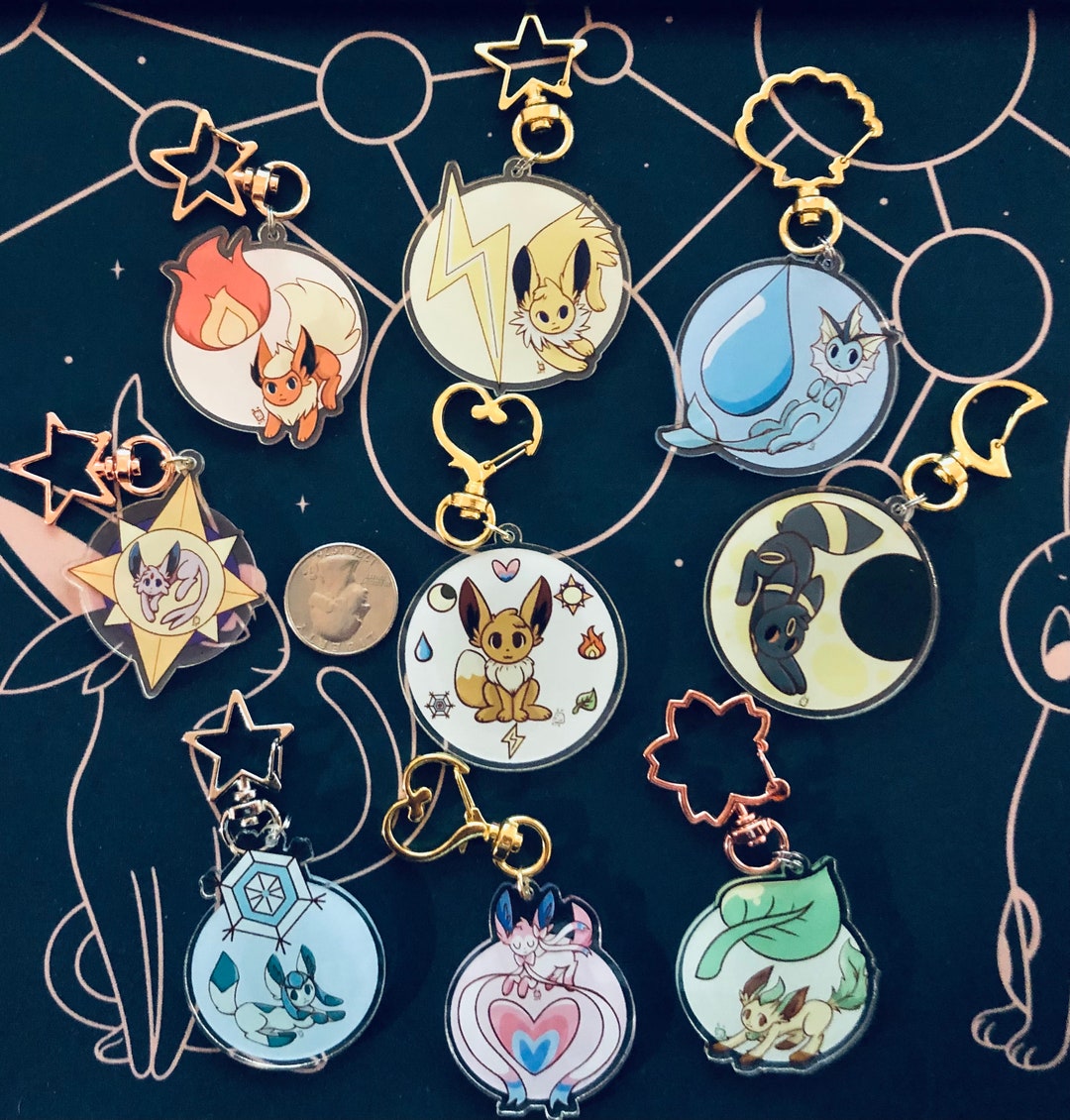 Evolution Clear Acrylic Charms: Video Game Keychains - Etsy