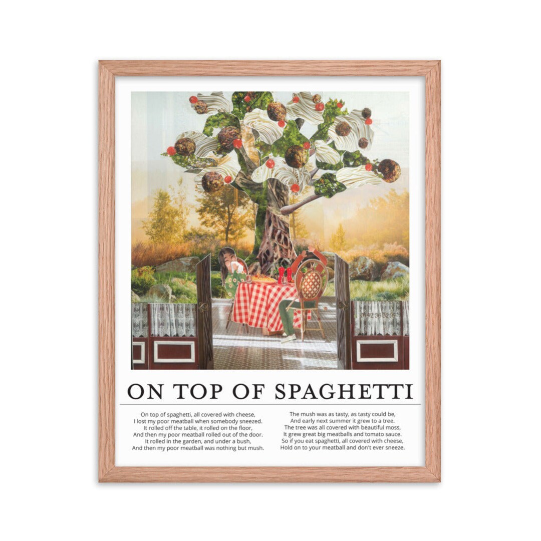 Spaghetti Dinner Print | Spaghetti Poster Print | Pasta Kitchen Art ...