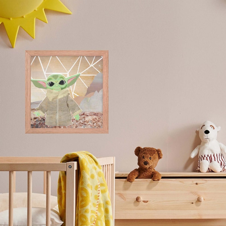 Grogu Framed Art Print | Baby Yoda Collage, Star Wars Gift - Etsy