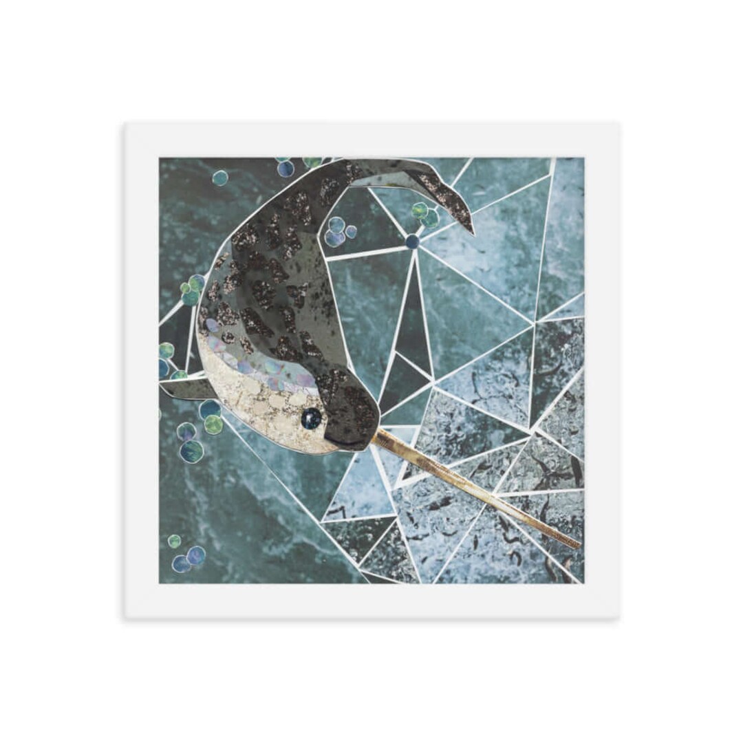 Narwhal Print | Narwhal Art | Nautical Nursery | Ocean Wall Art | Kids ...