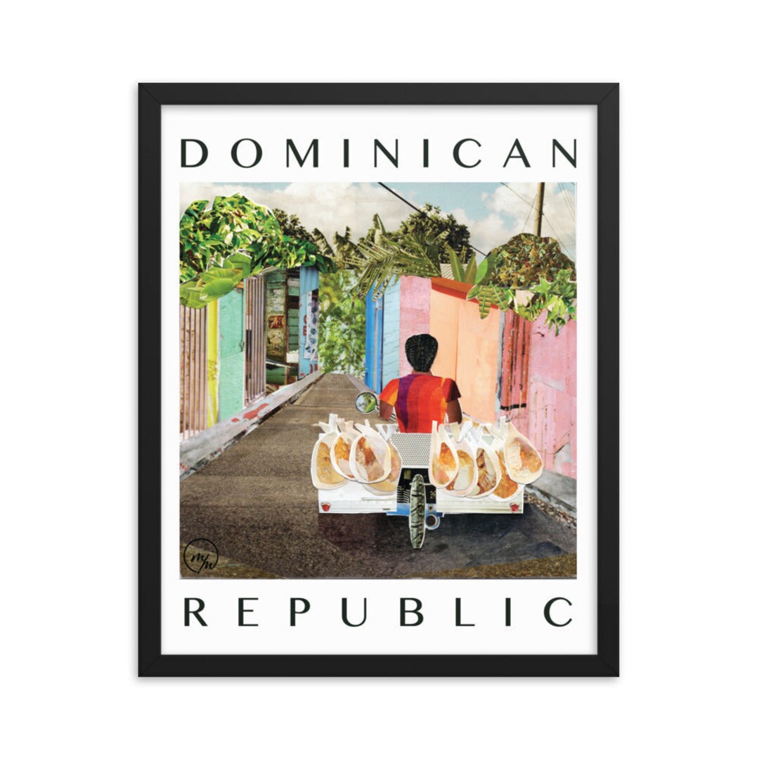 Dominican Republic Travel Poster | Caribbean Wall Art | Bread Art Print ...