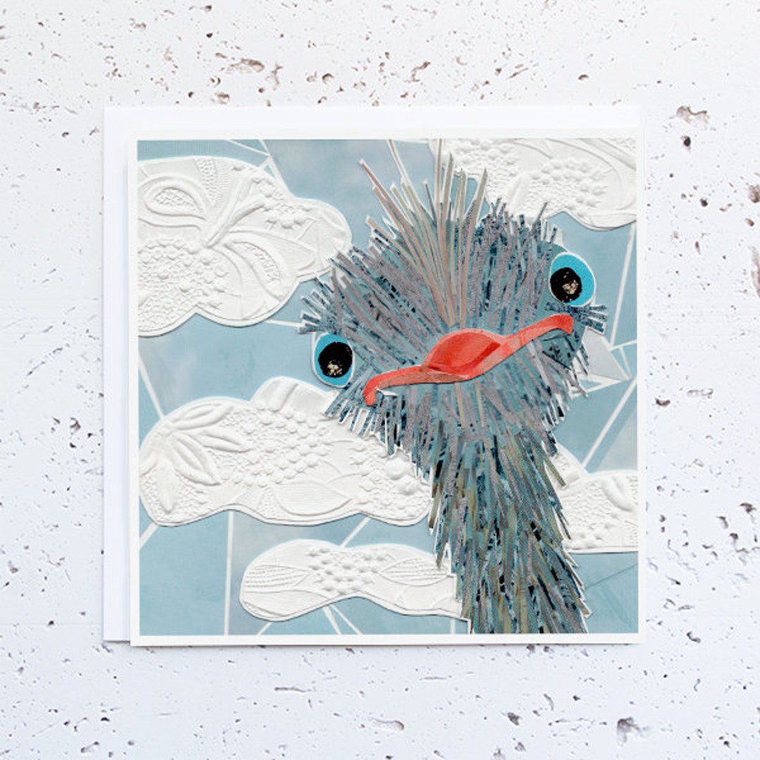 Baby Bird Card Emu Card Funny Bird Card Baby Bird Nursery Print Bird ...