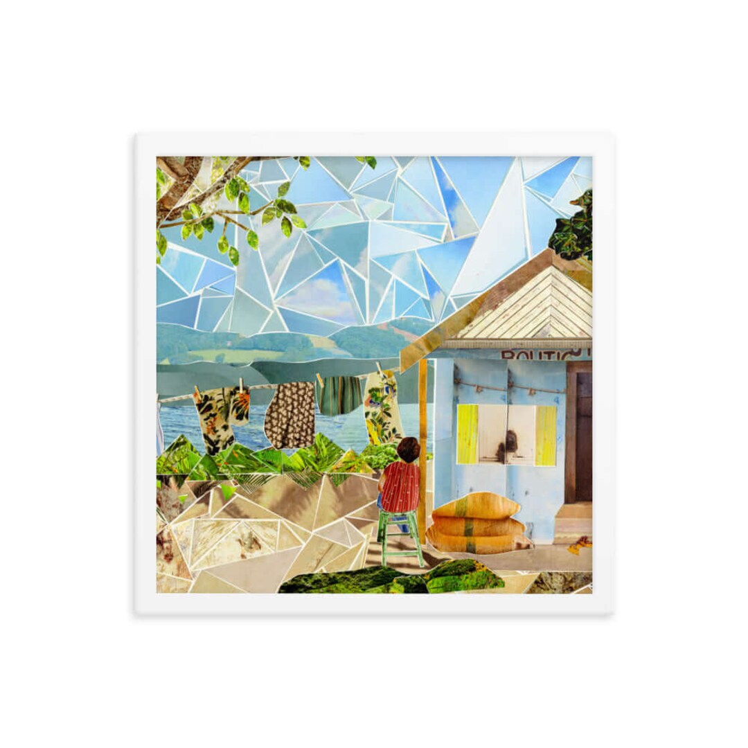 Haitian Art | Clothesline Art | Clothesline Collage Art | Creole Art ...