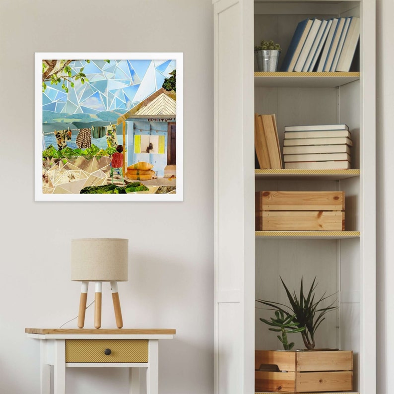 Haitian Art | Clothesline Art | Clothesline Collage Art | Creole Art ...