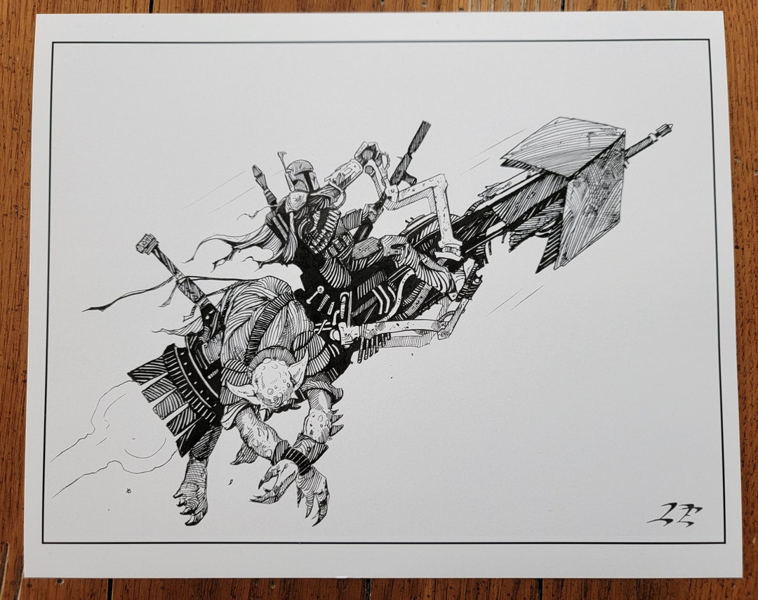 Bounty Hunter Fantasy Art Print Etsy