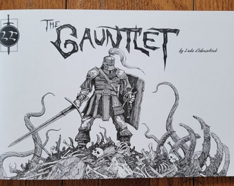 Comic Book 'the Gauntlet' Ink Art Fantasy Story - Etsy
