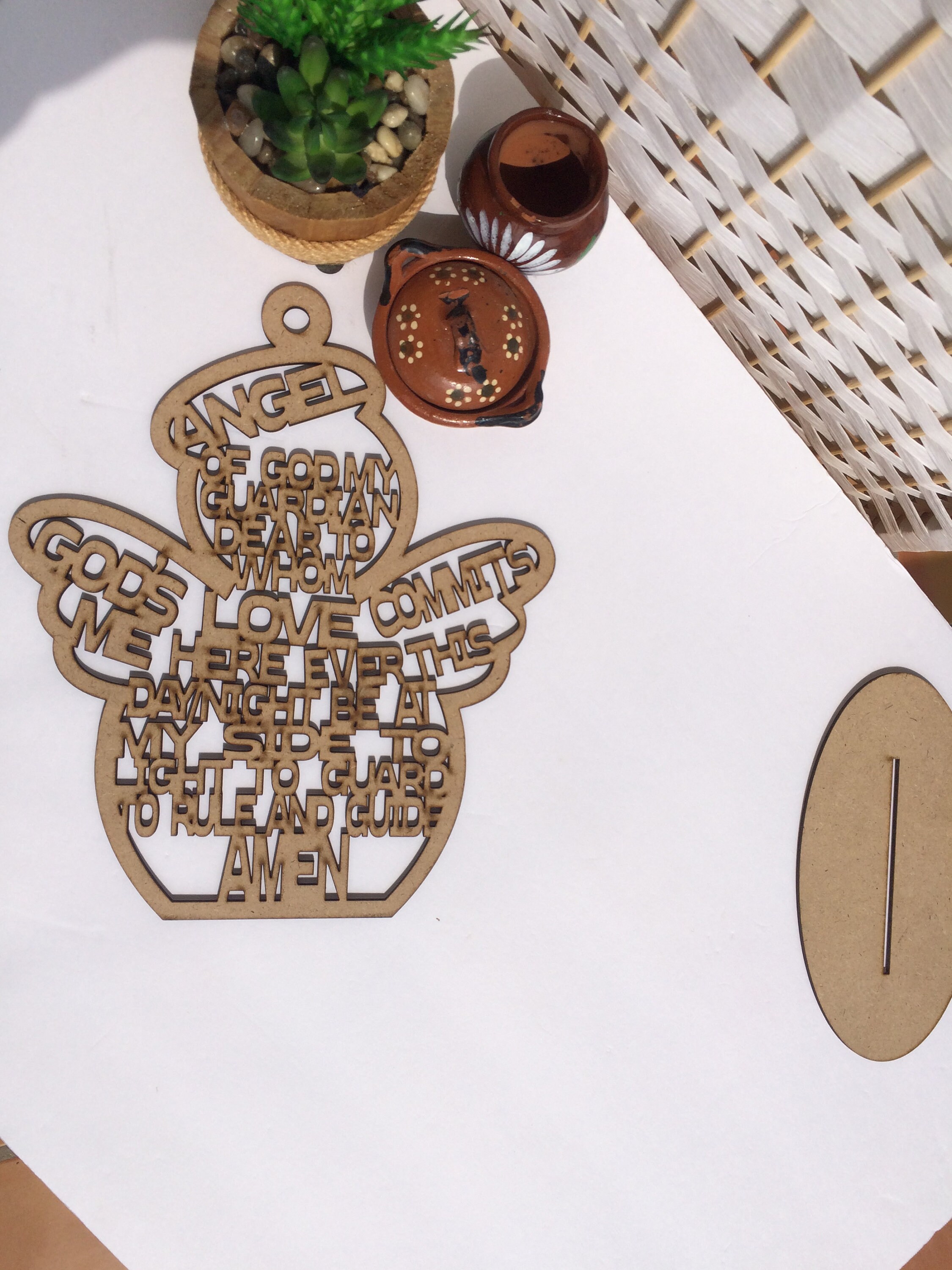 Guardian Angel Prayer Laser Cut includes Stand - Etsy