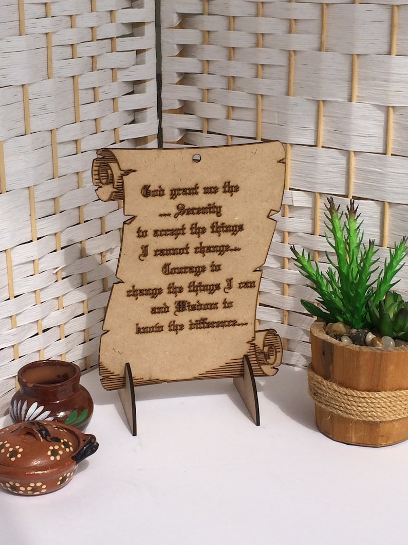 Serenity Prayer Wood Plaque/wall Decor. - Etsy