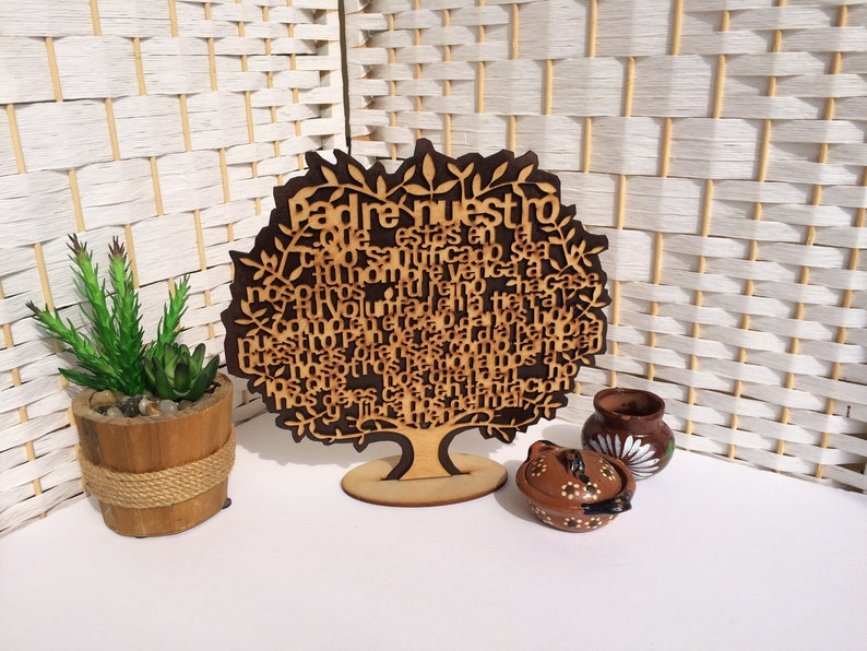 LORD'S PRAYER TREE - Laser Cut Wood 10x10 - Etsy