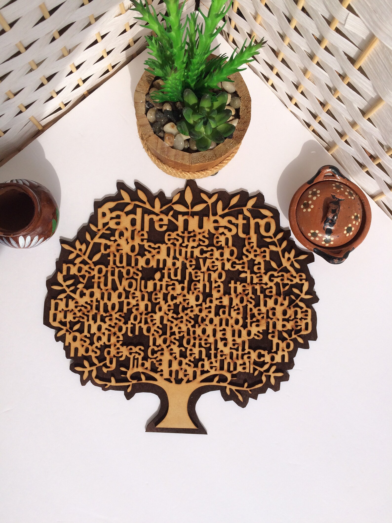 LORD'S PRAYER TREE Laser Cut Wood 10x10 - Etsy UK
