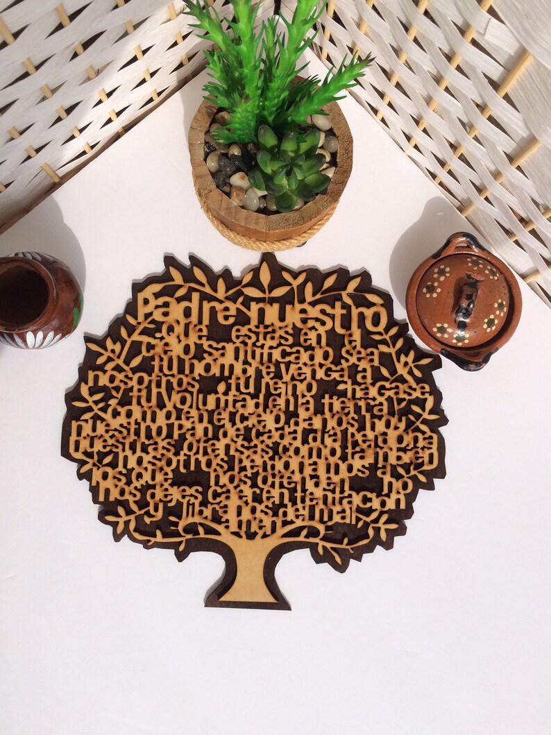 LORD'S PRAYER TREE - Laser Cut Wood 10x10 - Etsy