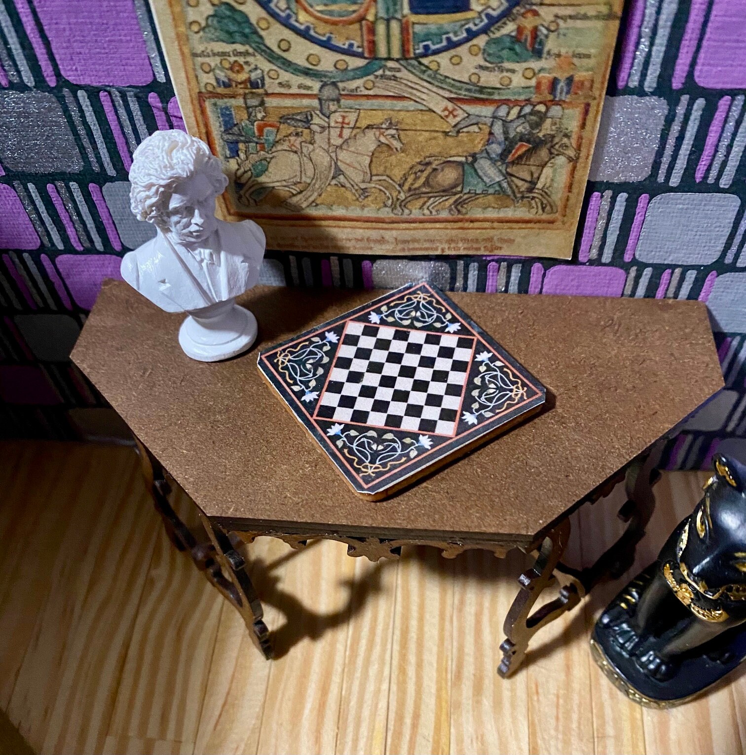 Nine Men Morris Chess and Checker Boards Miniatures Set of 3 | Etsy