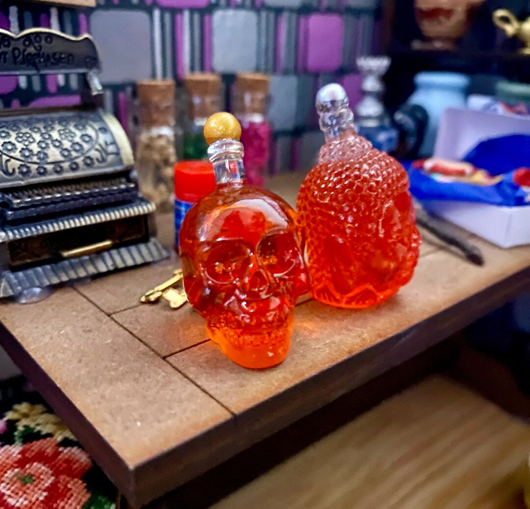 Haunted Skull & Buddha Poison Bottles Miniature Set - Etsy