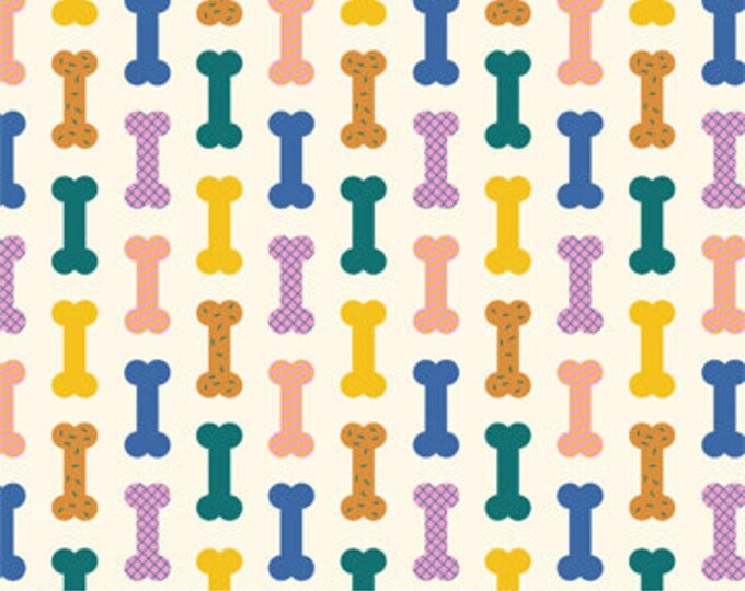 Best Friend Dog Bones Multi by Lemonini for FIGO Fabrics - Etsy