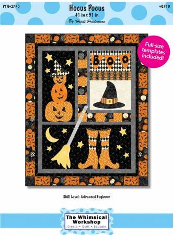 Hocus Pocus Quilt Pattern by Heidi Pridemore for the Whimsical | Etsy