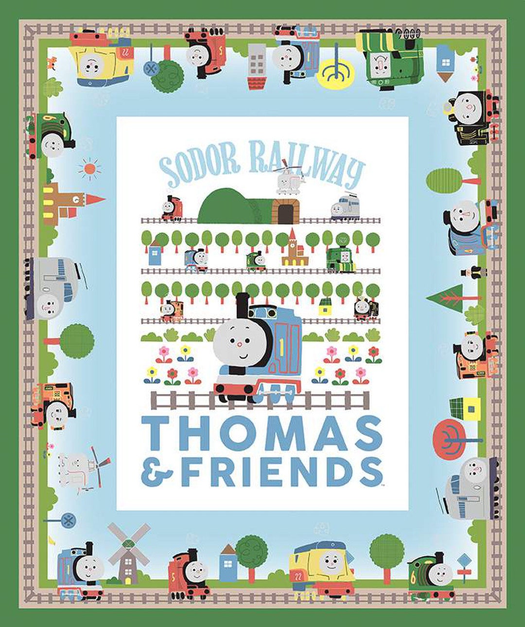 Thomas & Friends Sodor Railroad Panel by Thomas and Friends for Riley ...