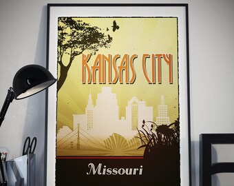 Retro Missouri Poster - Etsy