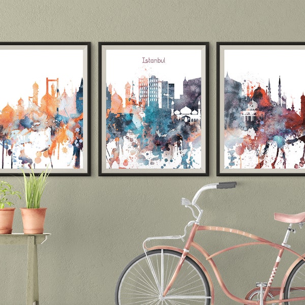 Triptych Architecture Art - Etsy